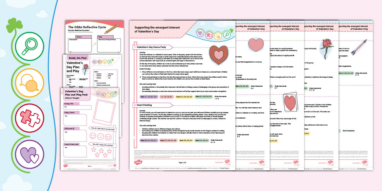 Valentine's Day Plan and Play Lesson Plan only - Twinkl