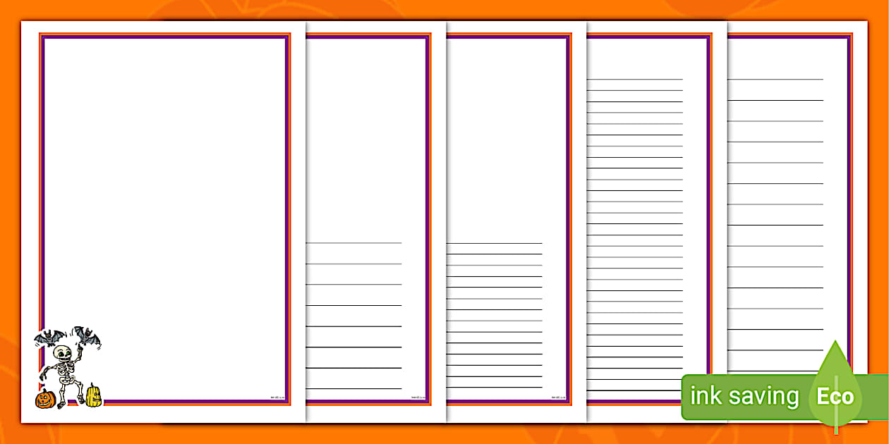 Halloween Skeleton Page Border | Page Borders | Twinkl