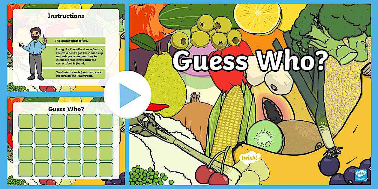 Food-Themed Guess Who PowerPoint Game (teacher made)