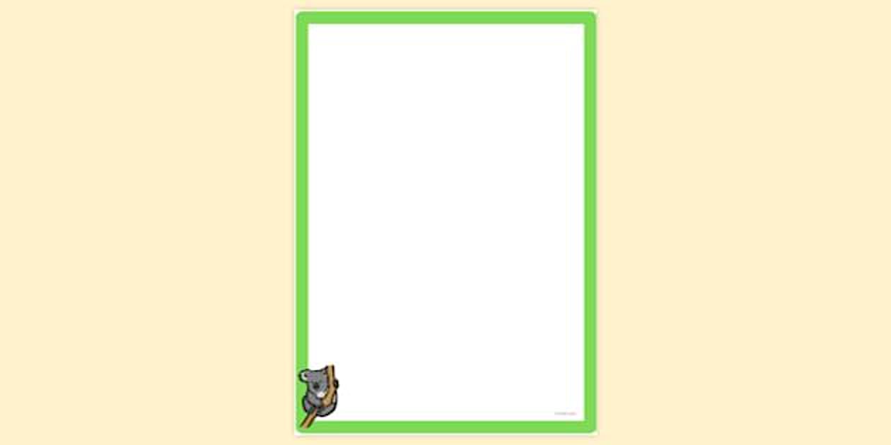 Koala Icon Page Border | Page Borders | Twinkl