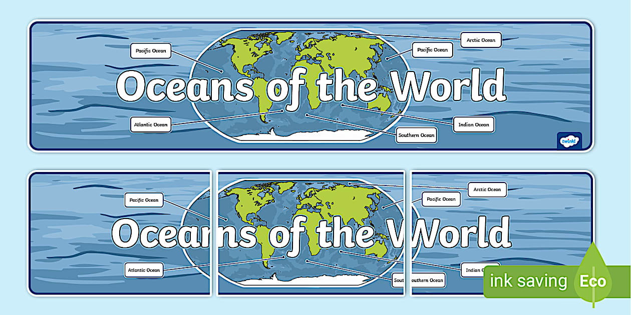 Oceans of the World Banner (teacher made) - Twinkl