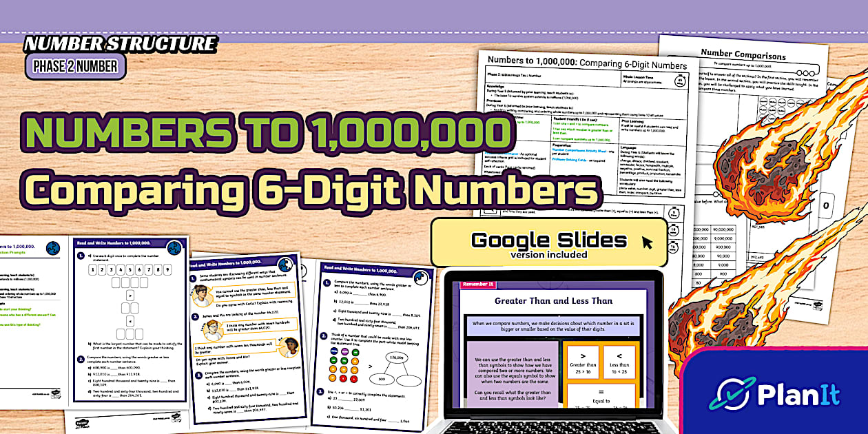 Numbers to 1,000,000 (Comparing 6-Digit Numbers) Lesson 5
