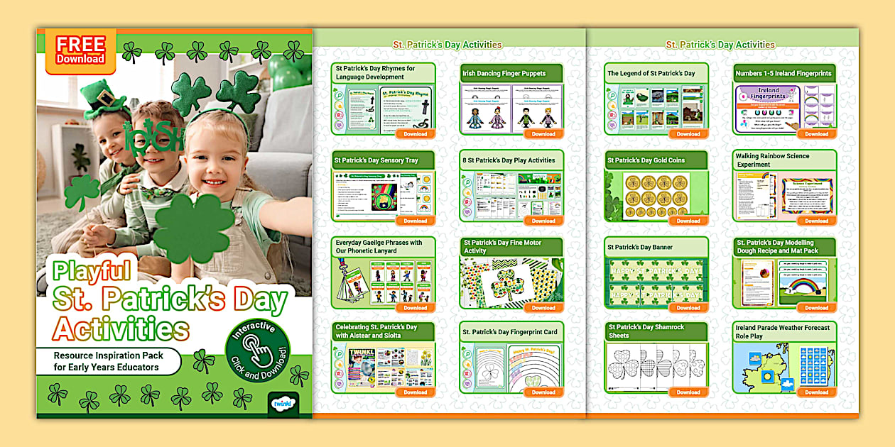 Playful St. Patrick's Day Activities & Resources (Inspiration Pack for ...