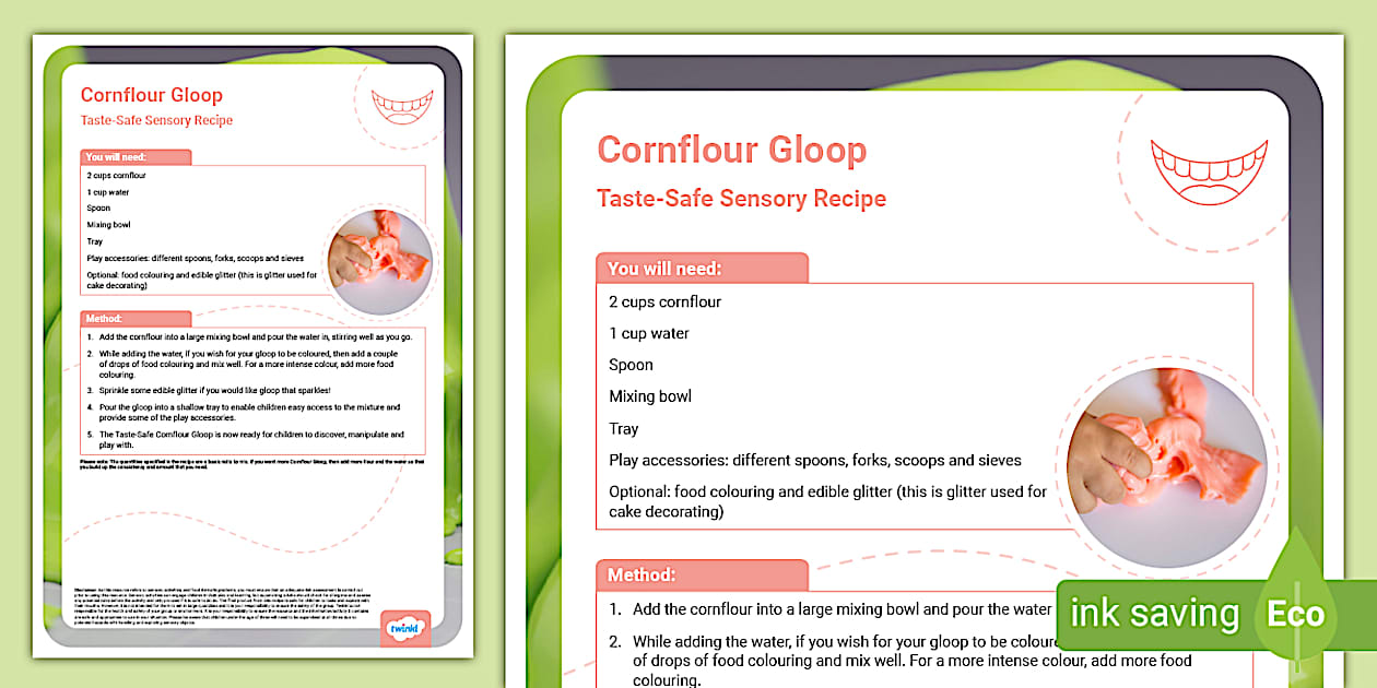 Taste-Safe Cornflour Gloop Sensory Recipe | Recipe | Sensory