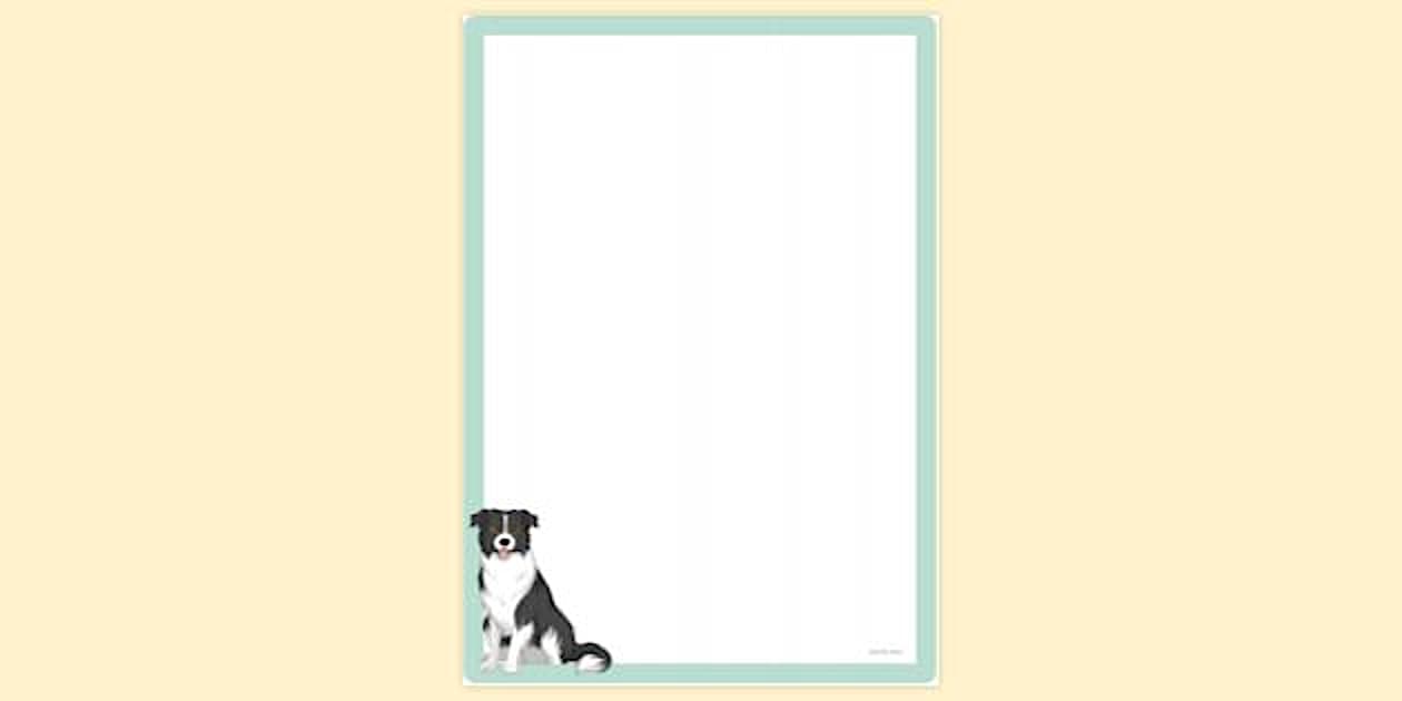 Simple Blank Dog Page Border for KS2 | Page Borders | Twinkl