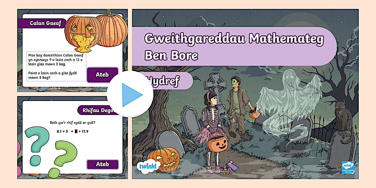 Gweithgareddau Mathemateg Ben Bore CC3: Hydref - Twinkl