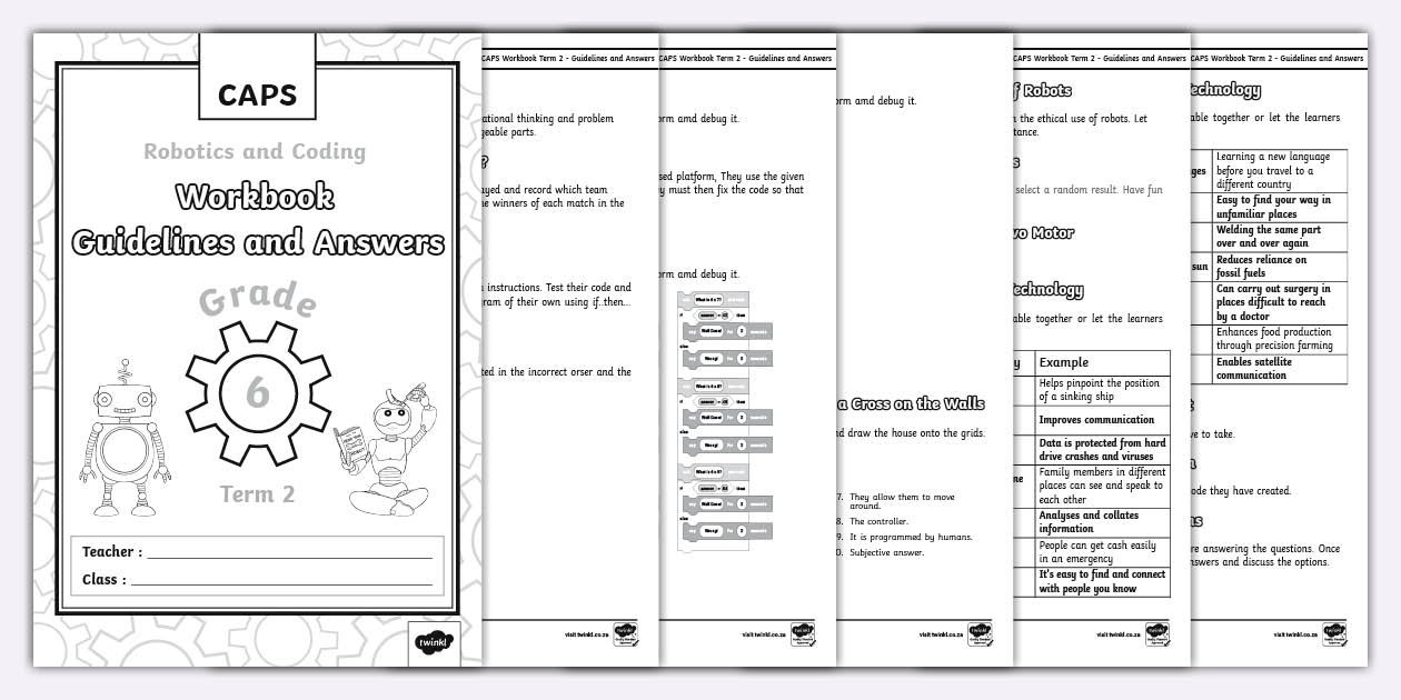 Robotics and Coding Grade 6 Guidelines and Answers - Term 2