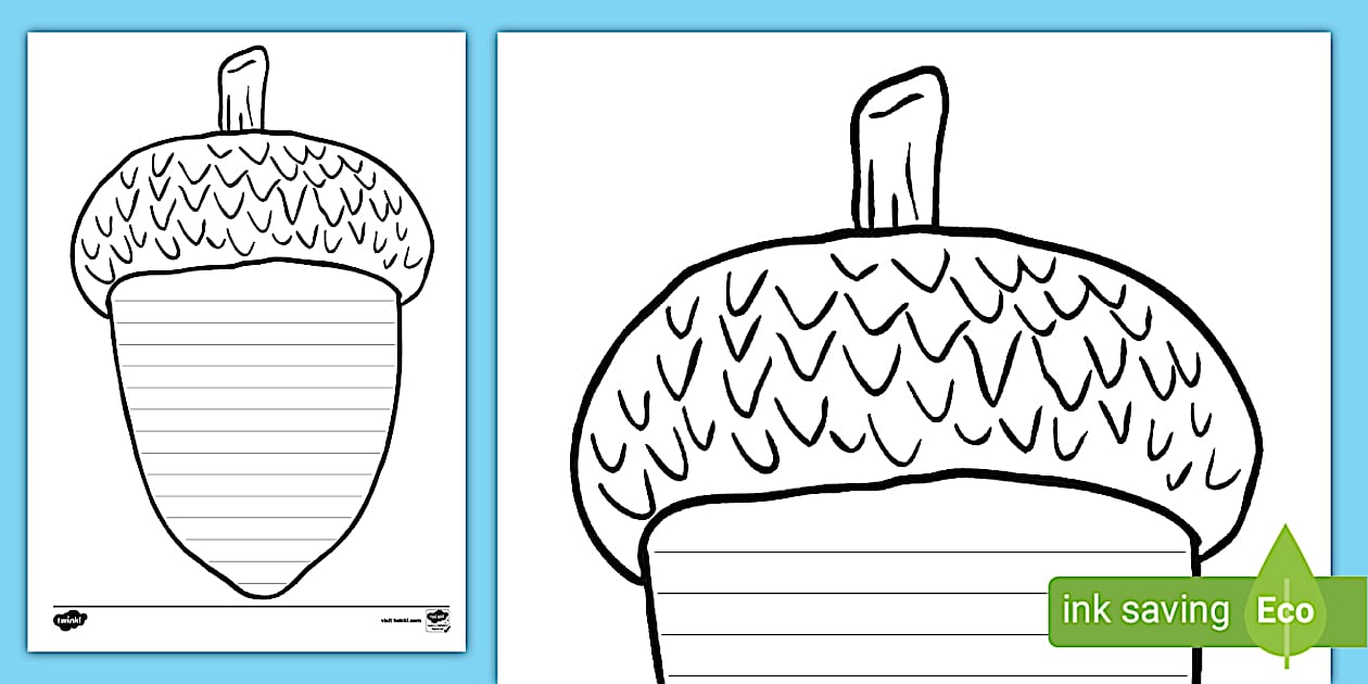 Acorn Writing Template (l'enseignant a fait) - Twinkl