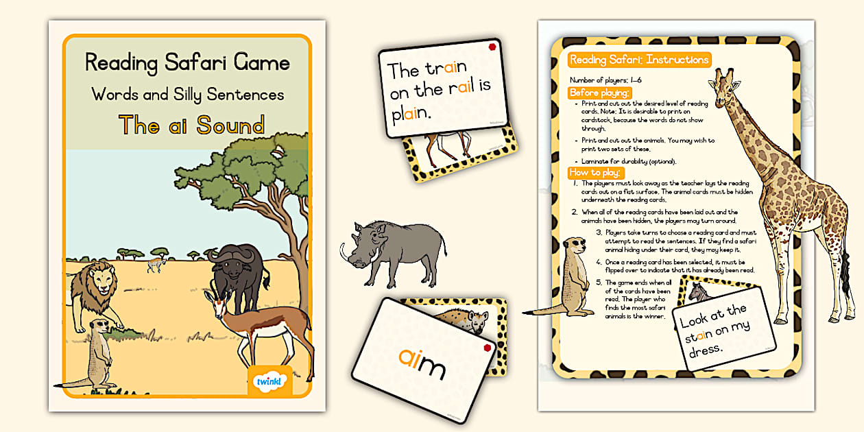 Grade 2 Phonics Reading Safari Game: ai