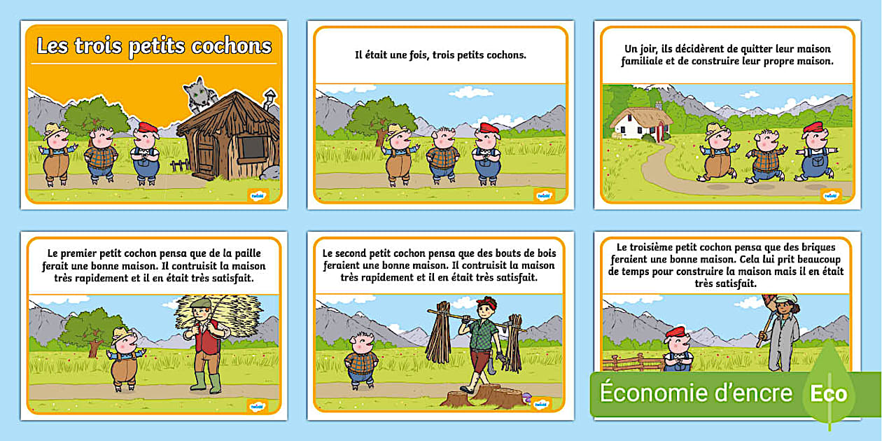 Les trois petits cochons - Twinkl