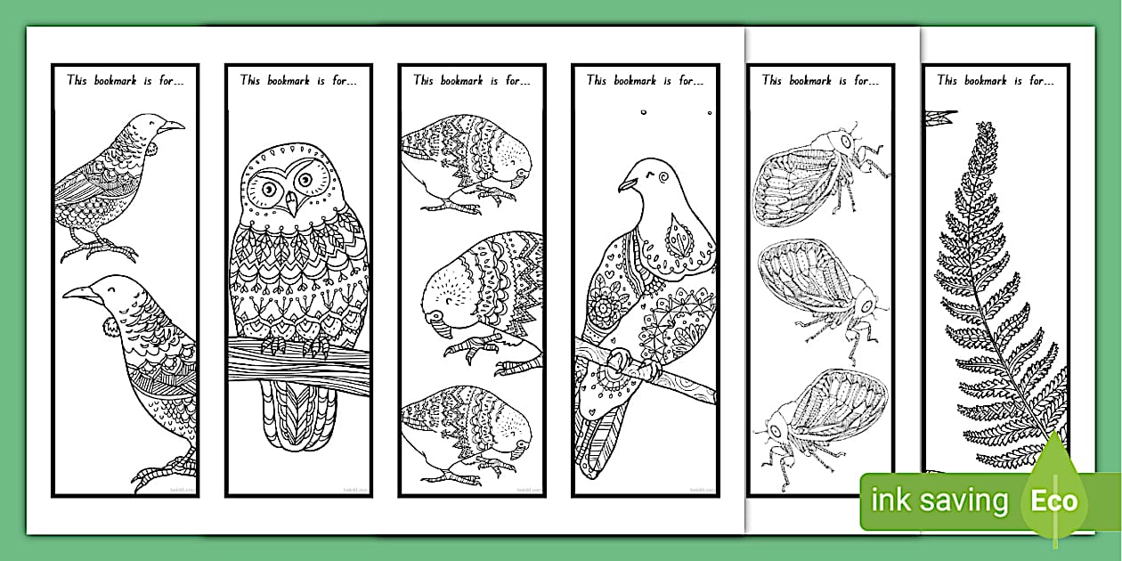NZ Mindfulness Colouring Bookmarks (teacher made) - Twinkl