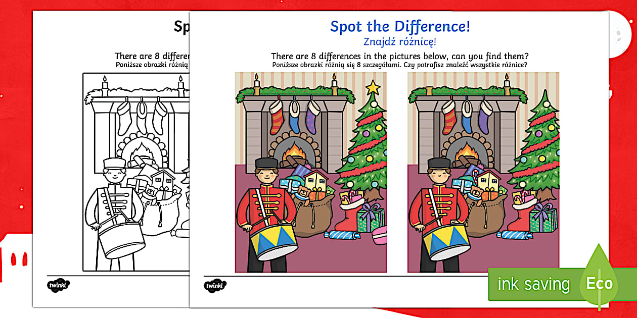 Toy Soldier Spot the Difference English/Polish - Toy Soldier Spot the