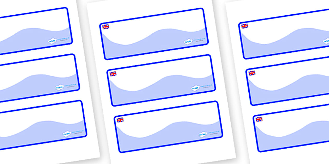 Union Flag Themed Editable Drawer-Peg-Name Labels - Twinkl