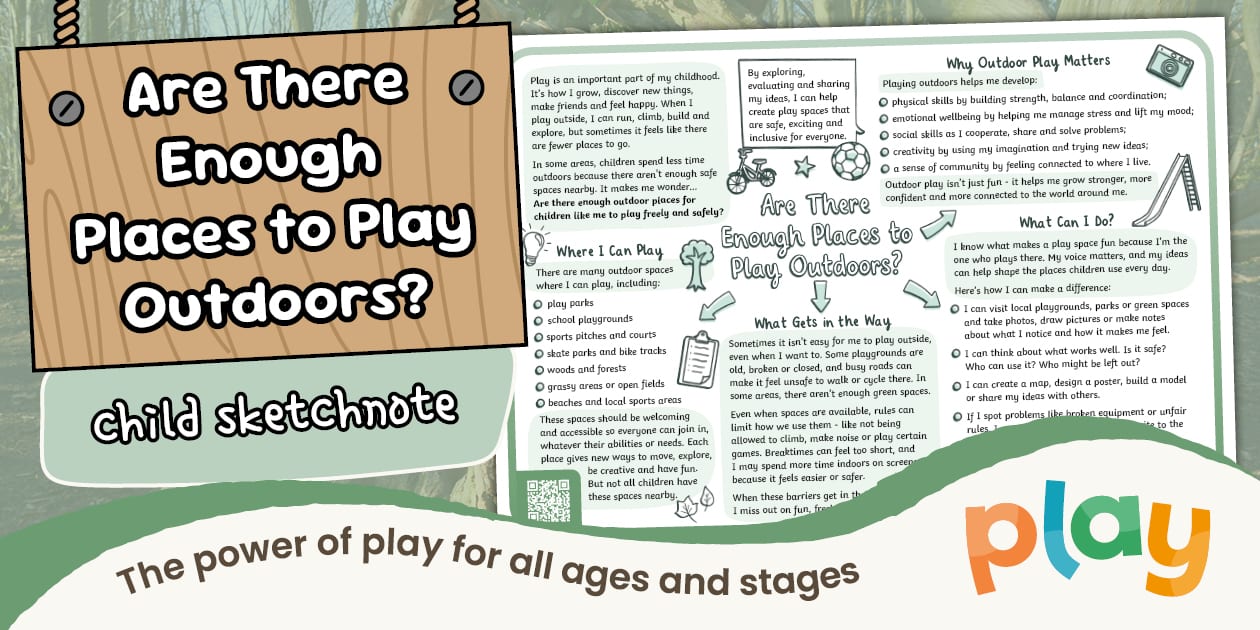Are There Enough Places to Play Outdoors? Child Sketchnote