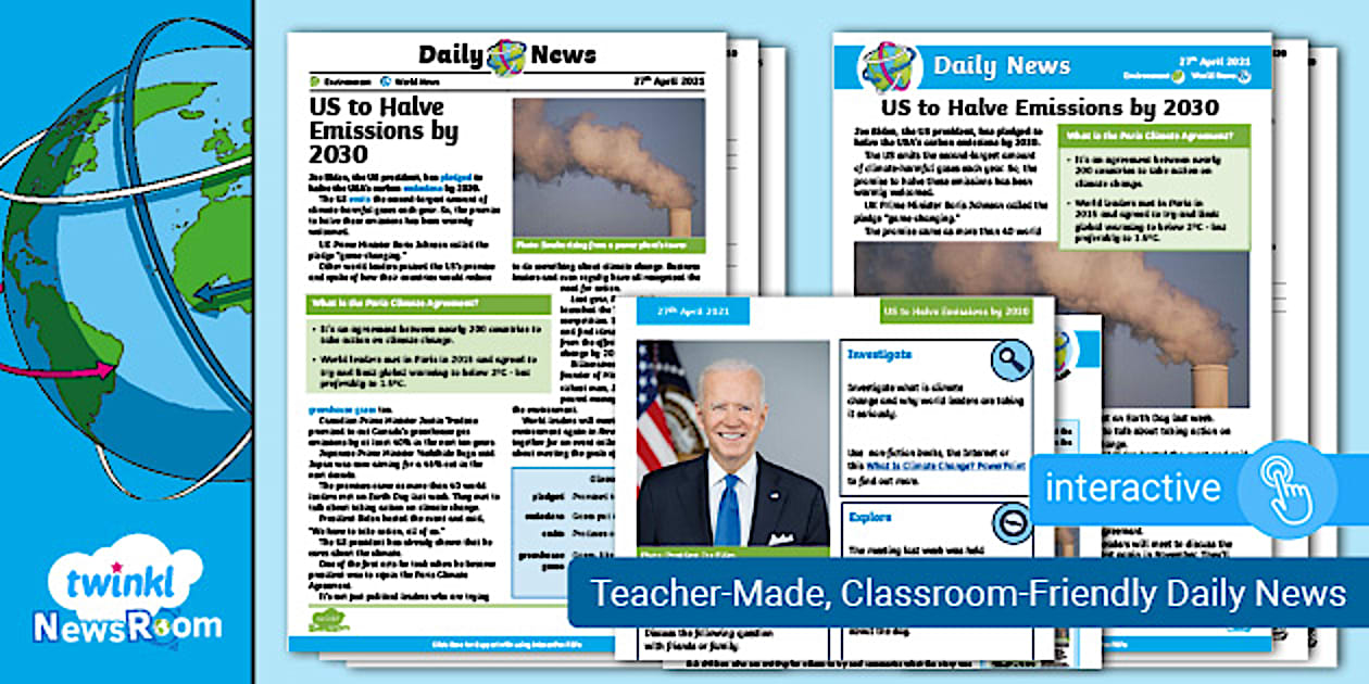 Emissions Reading Comprehension | Twinkl NewsRoom Resources