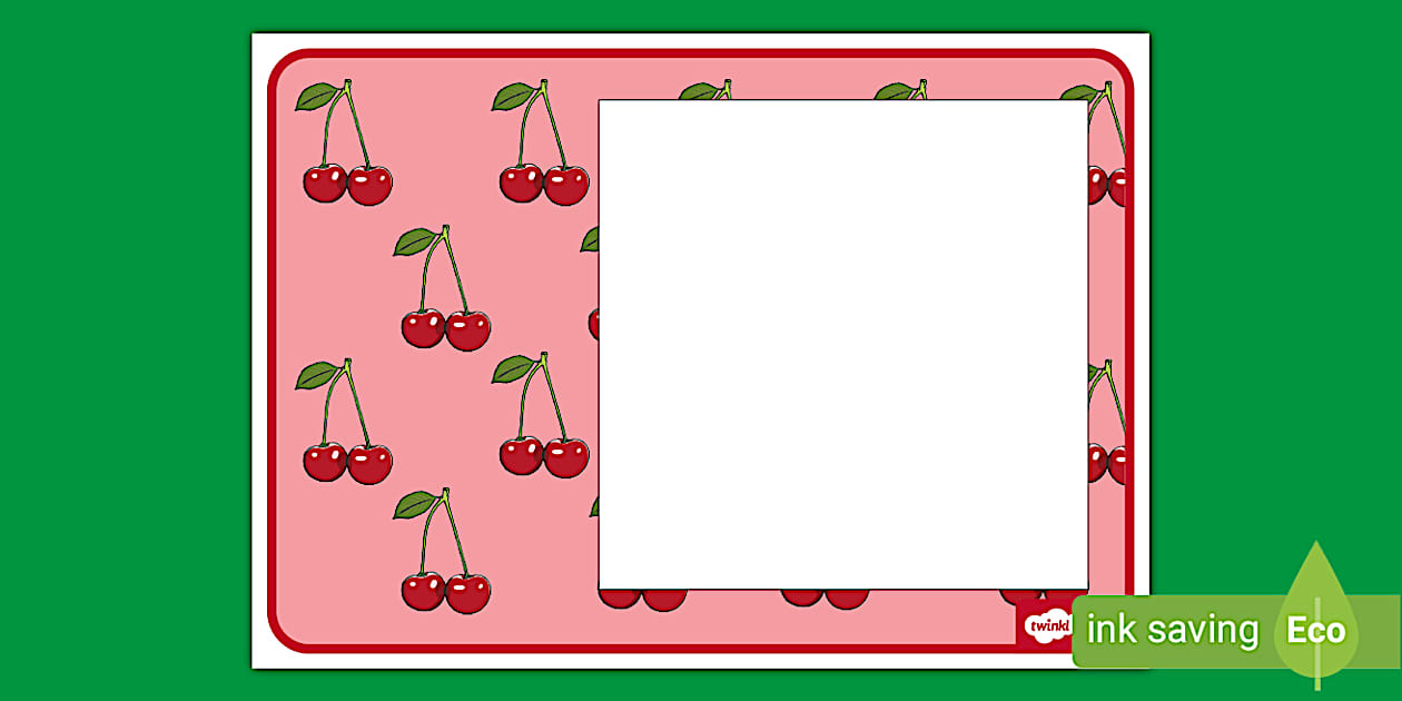 Cherry Photo Frame (teacher made) - Twinkl