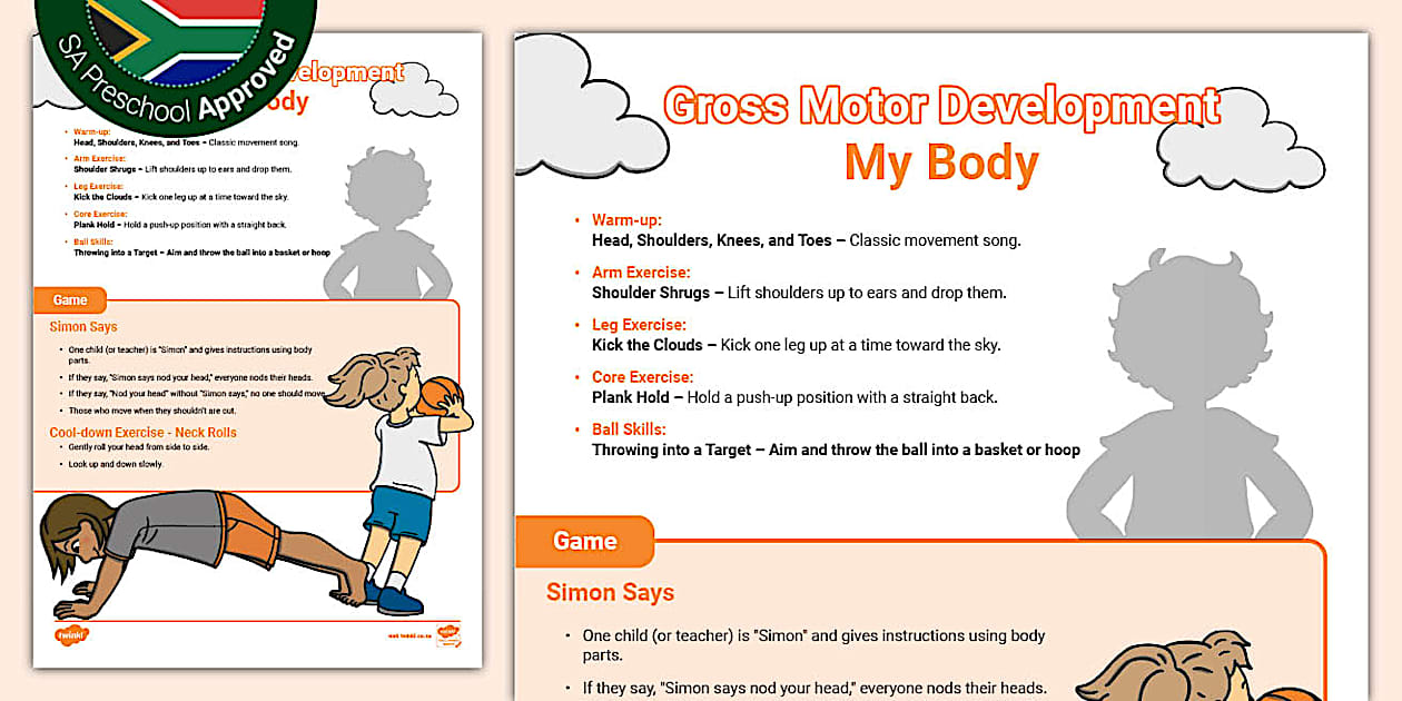 Preschool Gross Motor Development Lesson Plan - My Body