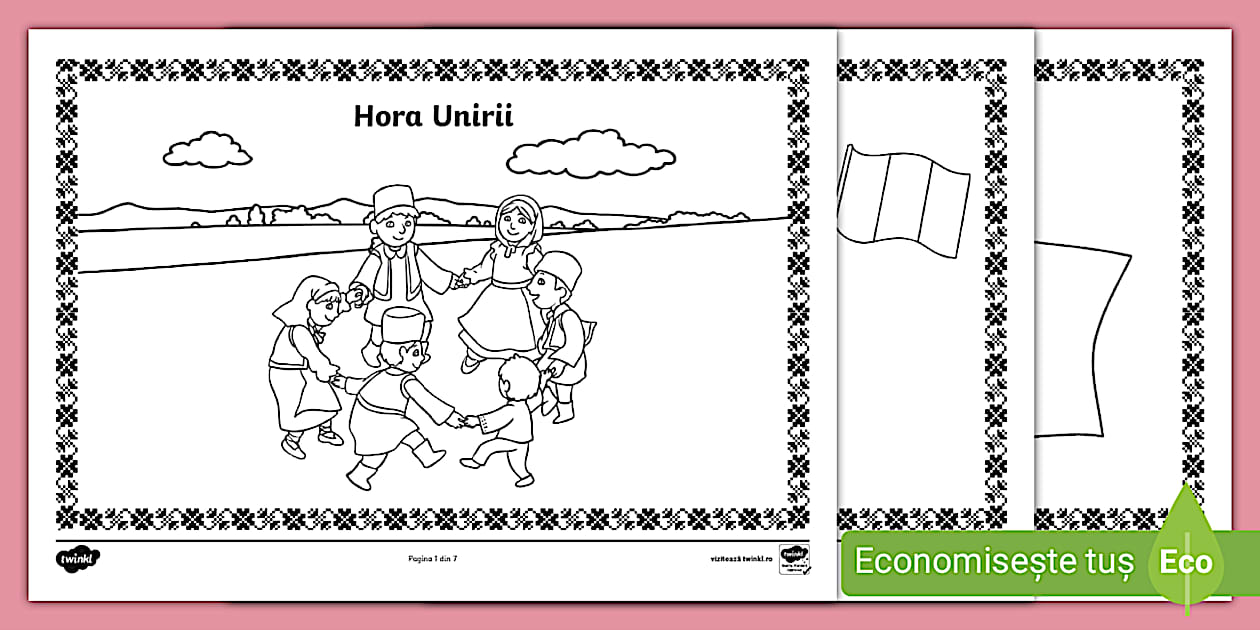 Desene de 1 Decembrie | Pagini de colorat Ziua Națională