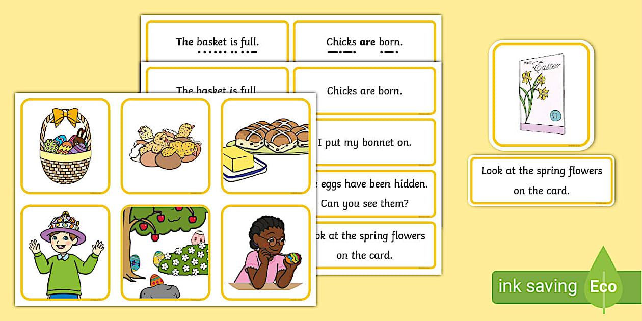 Easter Simple Sentence Matching Activity (teacher made)