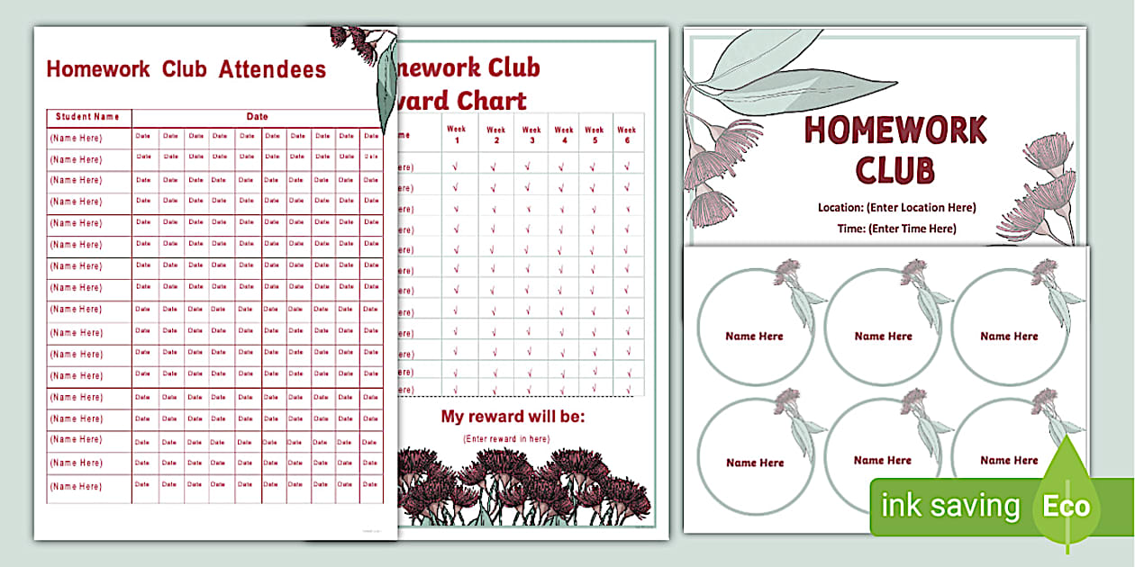 Homework Club Poster Template | Display Pack (teacher made)