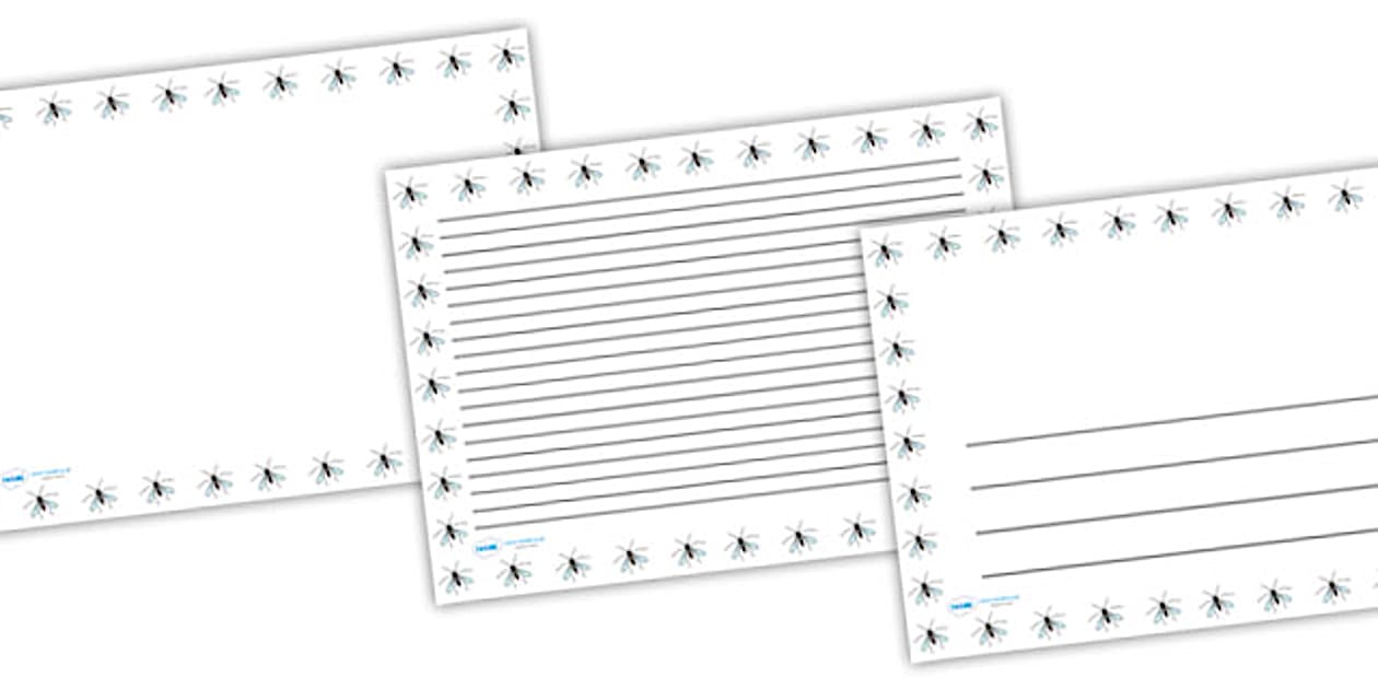 Editable Crane Fly Full Page Borders (Landscape) - Twinkl