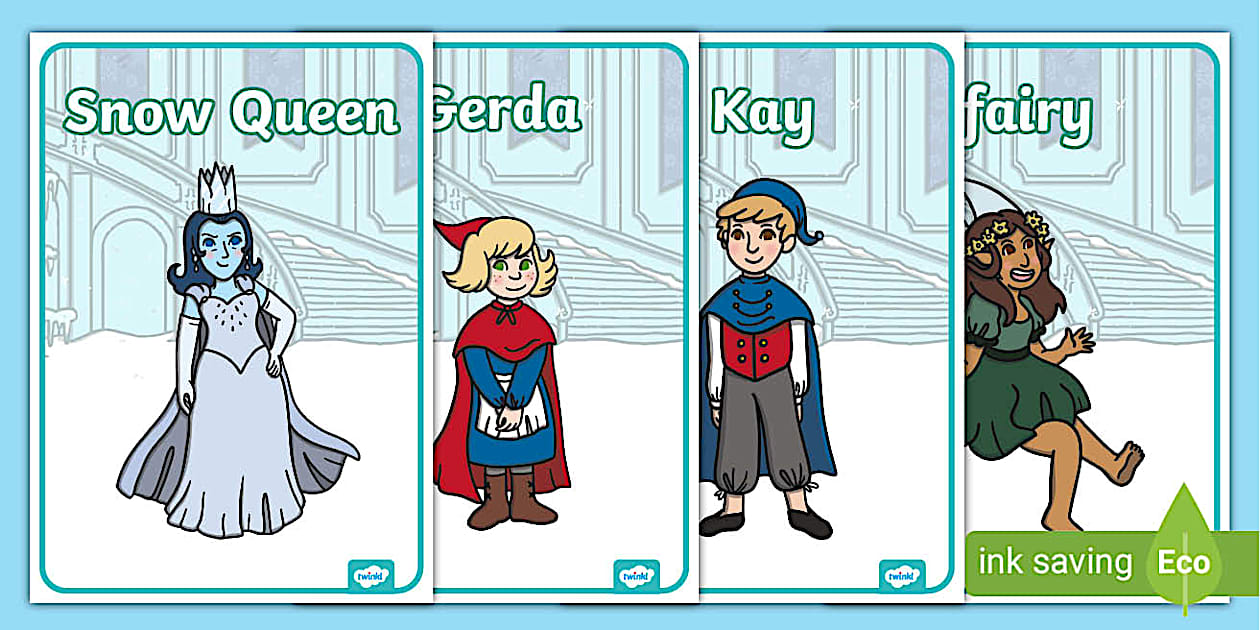 Precursive The Snow Queen Display Posters - Twinkl