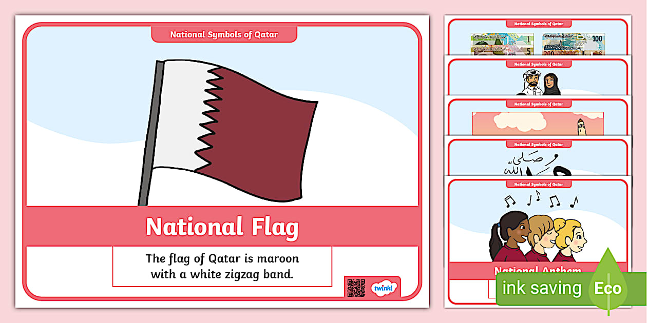 National Symbols of Qatar Display Posters