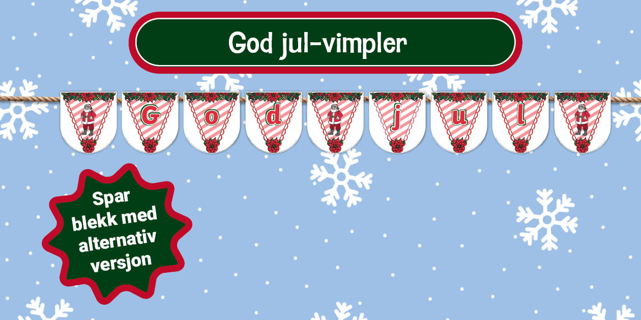 Flotte God jul-vimpler med julenisser