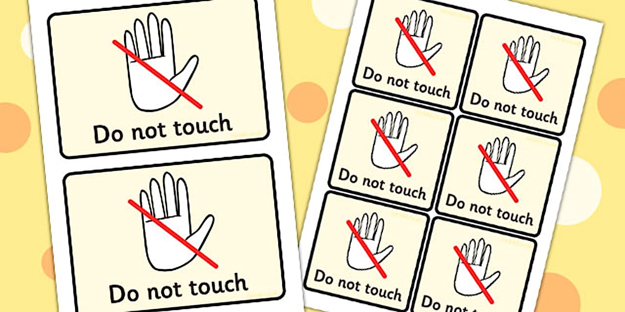 Do Not Touch Visual Support Cards (teacher made) - Twinkl
