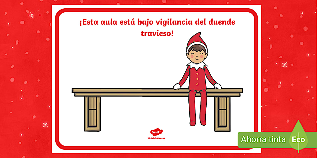 Póster: Duende travieso (Teacher-Made) - Twinkl