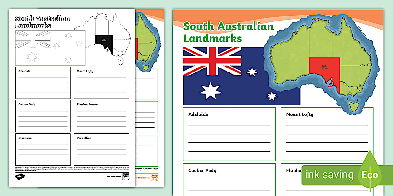 South Australian Landmarks Fact File Template (teacher made)
