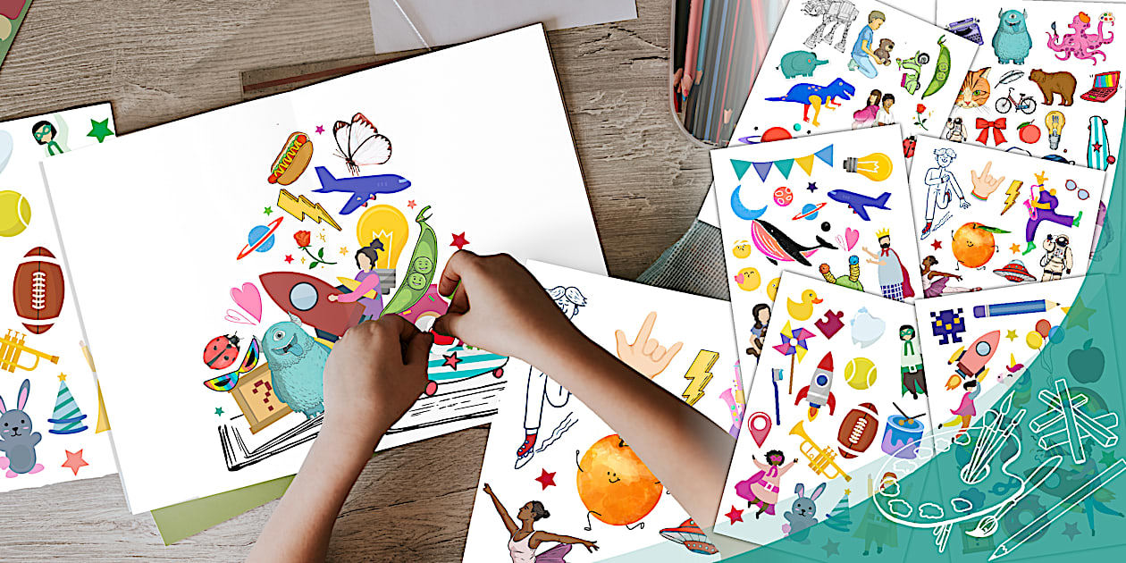 Open Book Reading Collage Activity Pack | Twinkl Art Gallery