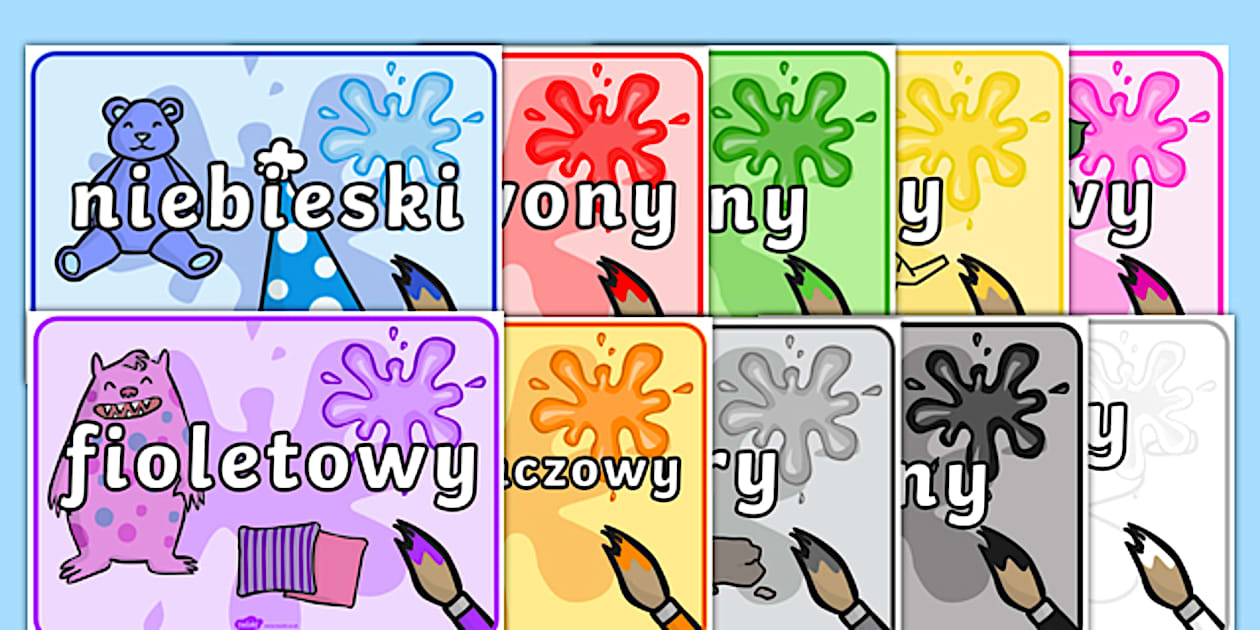 Plakaty Kolory po polsku (Hecho por educadores) - Twinkl