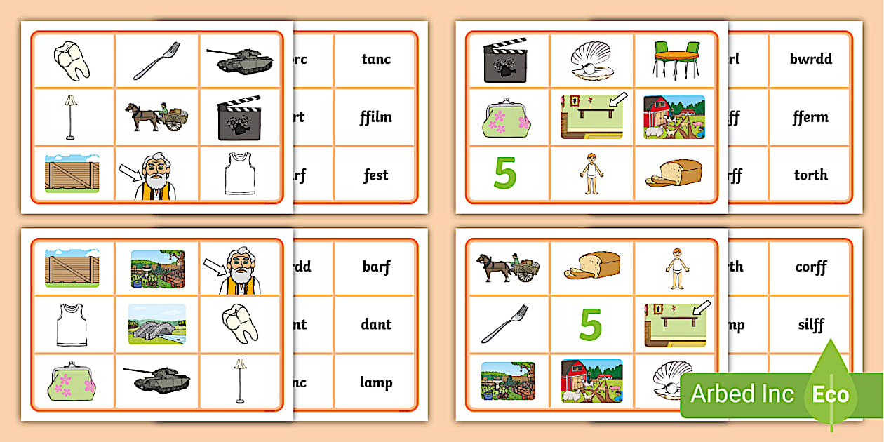 Gêm Bingo Cam 2 - CLlCC Cytseiniaid Clwm (teacher made)