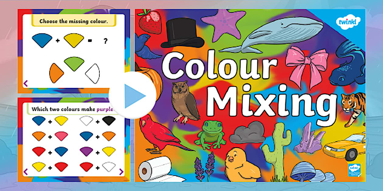 Colour Mixing Game PowerPoint for EYFS - Twinkl