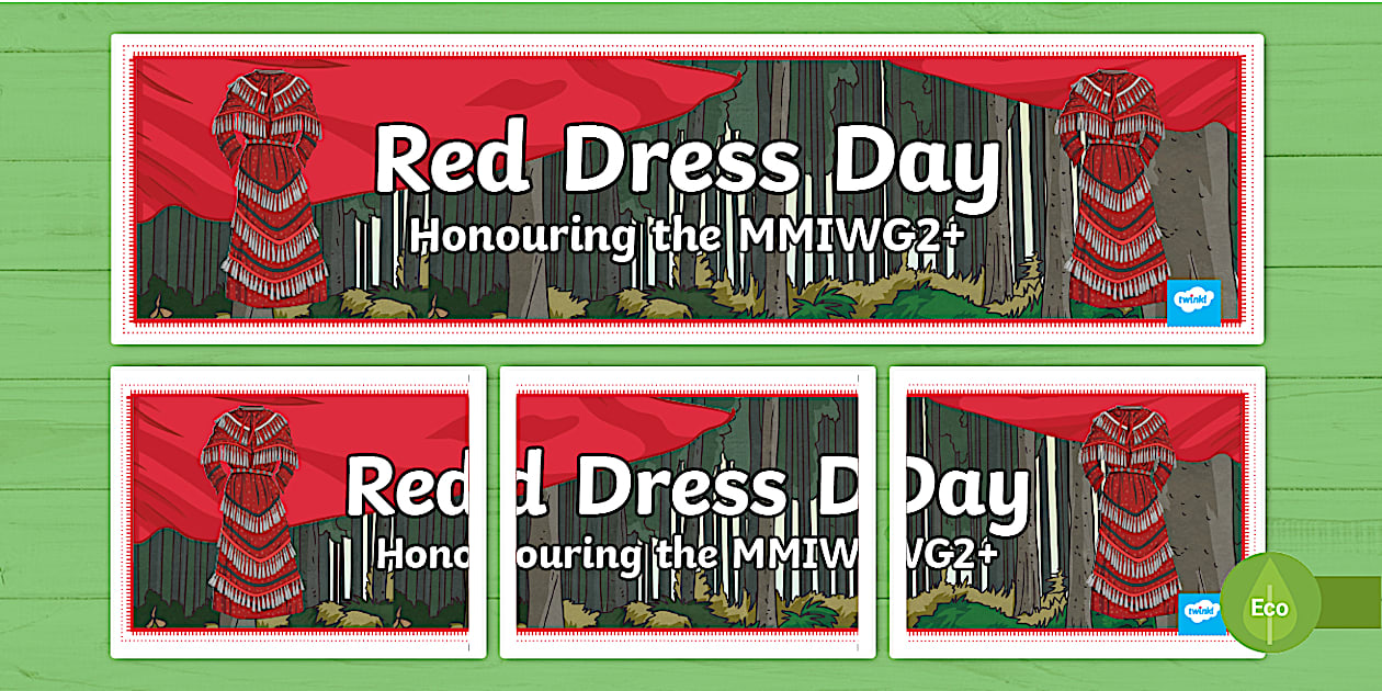 FREE! - Red Dress Day Banner (May 5th) (teacher made)