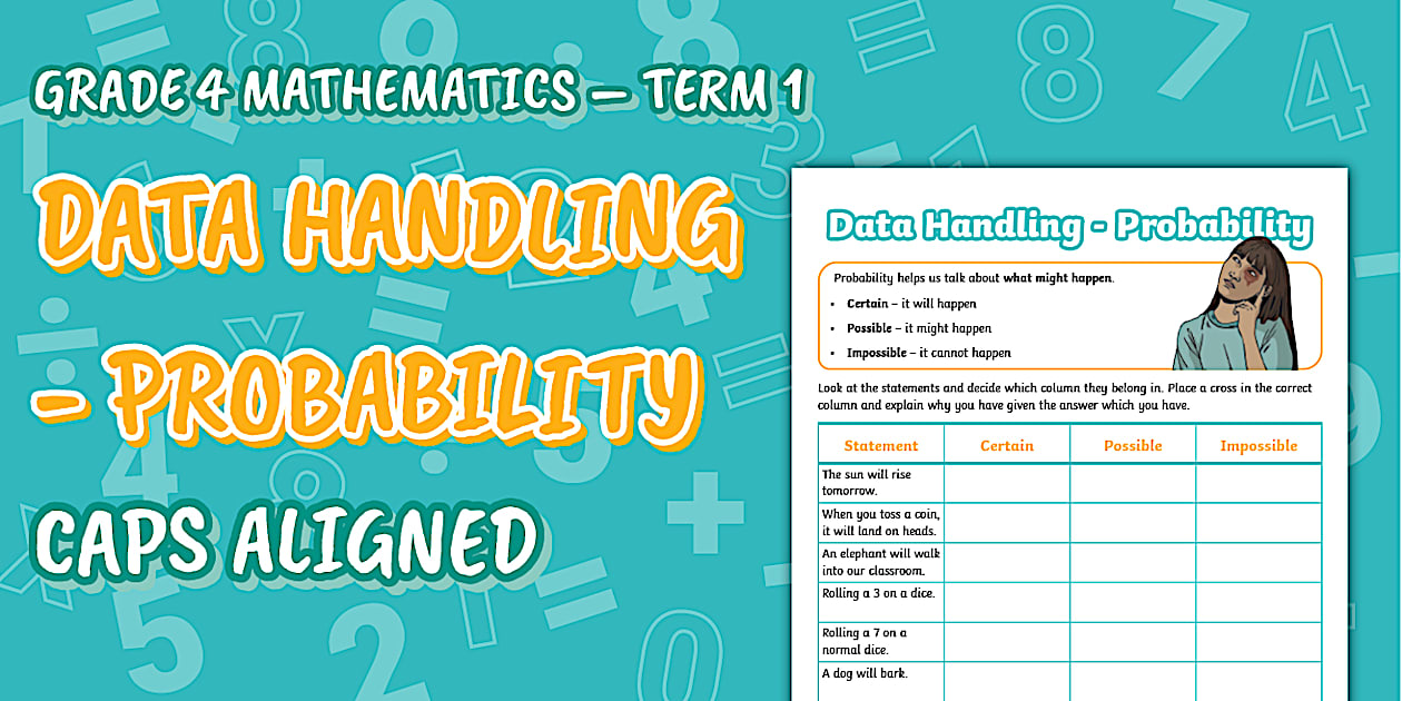 Gr4 Maths–Term 1-Probability – Activity Sheet (CAPS Aligned)