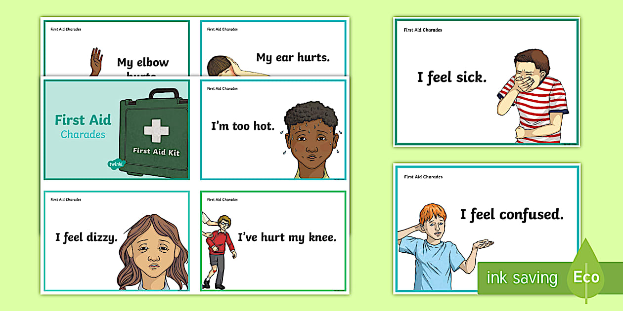 First Aid Interactive Games - KS2 Charades Activity - Twinkl