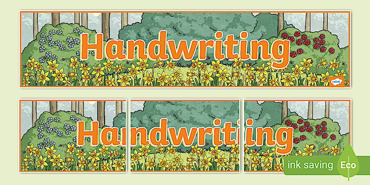 Bee-Themed Handwriting Display Banner, Bee Displays