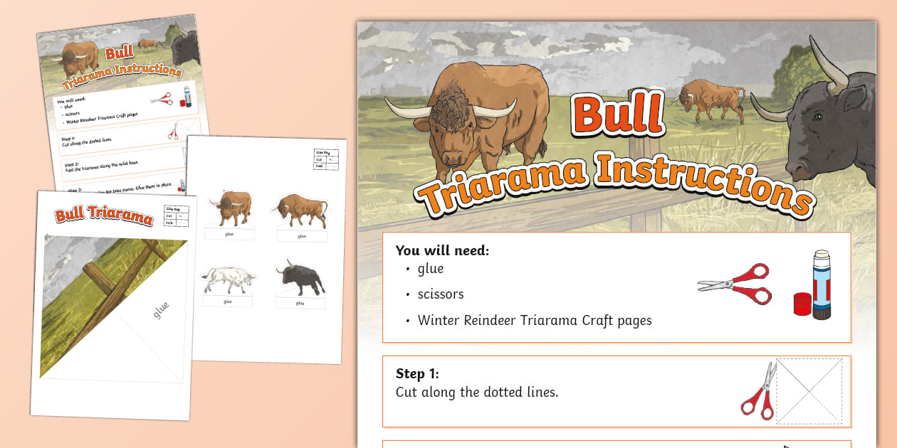Bull Triarama Craft - Twinkl Art and Design - Twinkl