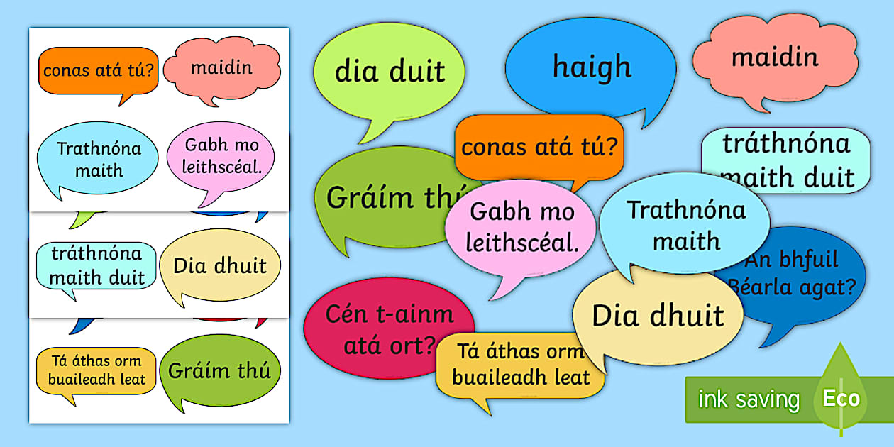 Editable Social Greetings Prompt Cards Gaeilge - Twinkl