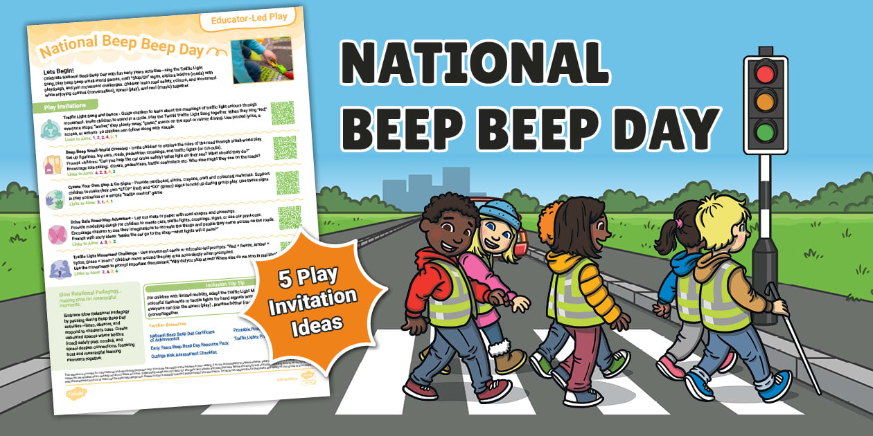 National Beep Beep Day - Educator-Led Play - Twinkl