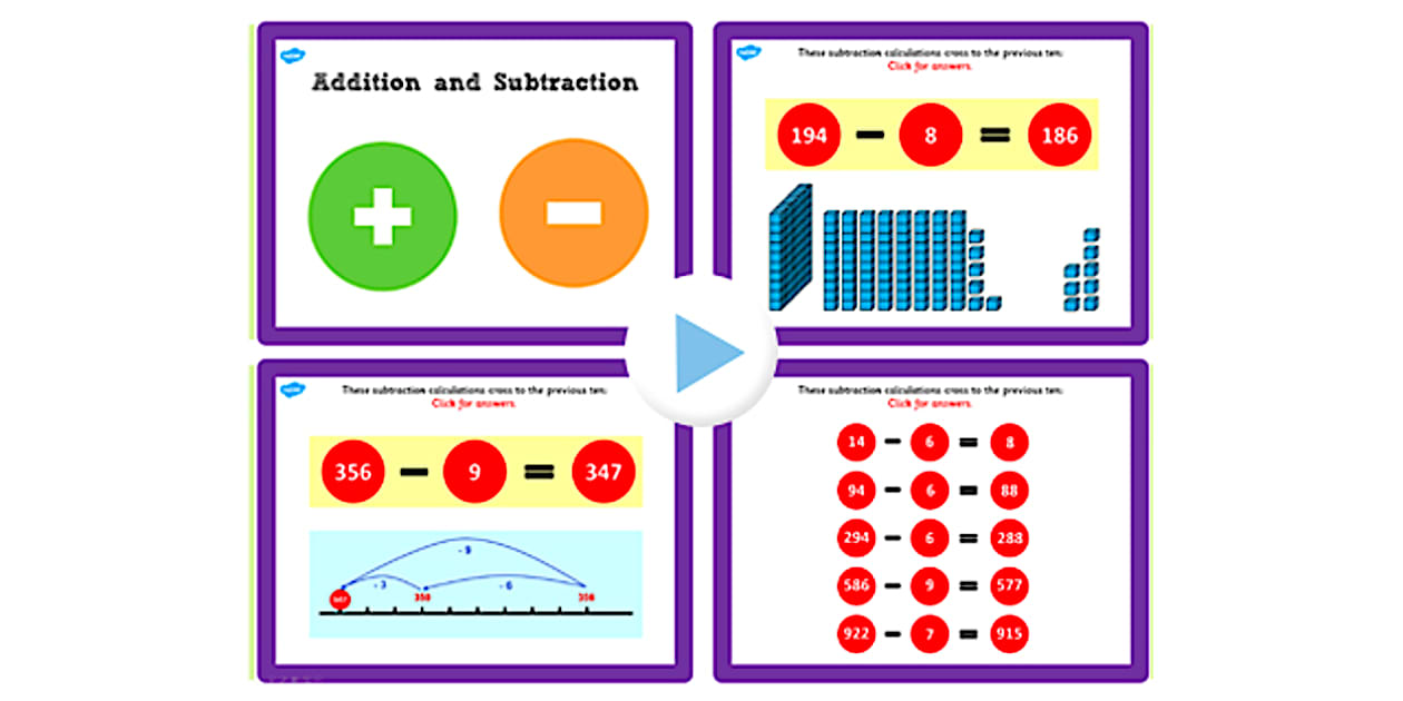 Y3 Addition Subtraction Lesson 2b Subtracting Ones Crossing 10