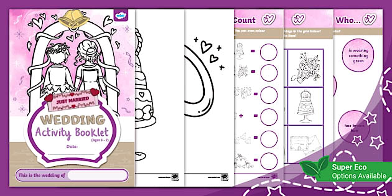 Wedding Guest Activity Booklet (Ages 5 - 7) - Twinkl