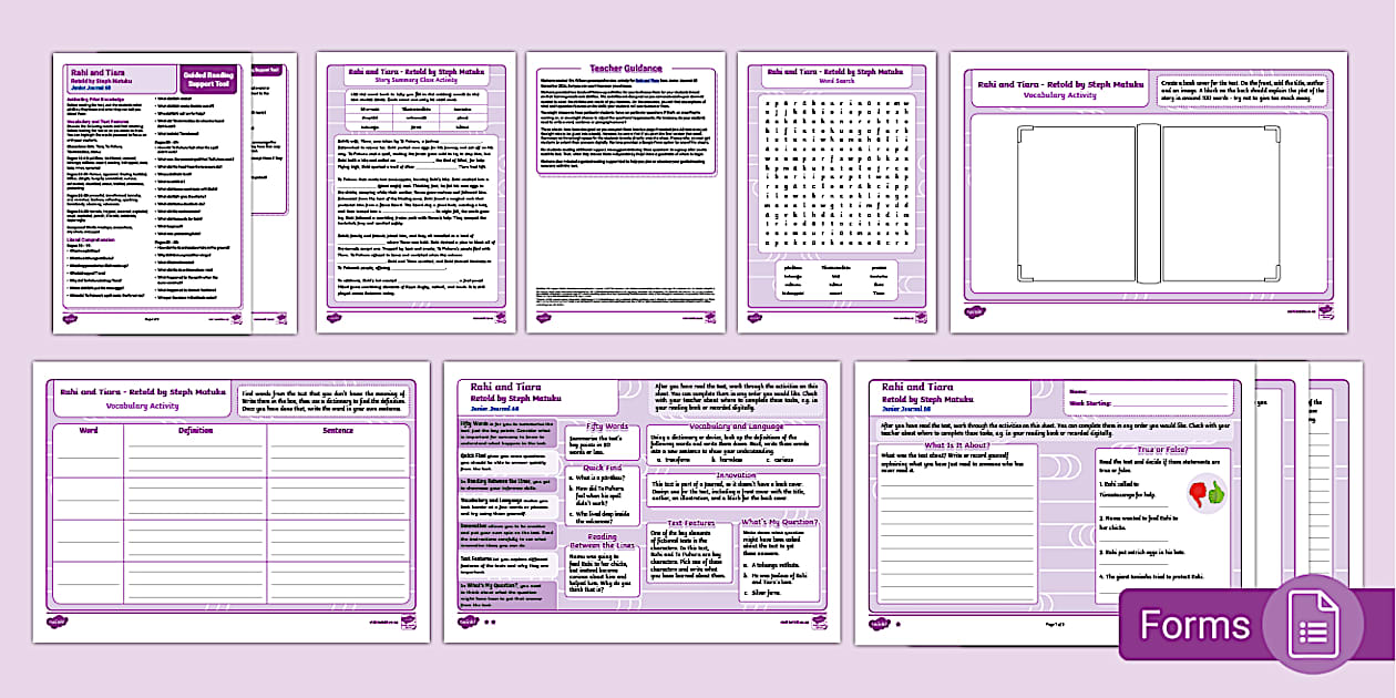Junior Journal 68 November 2024: Rahi and Tiara (Story Comprehension)