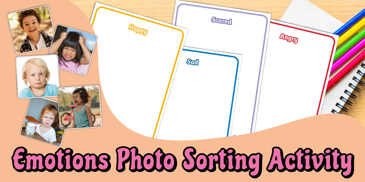 Emotions Photo Sorting Activity