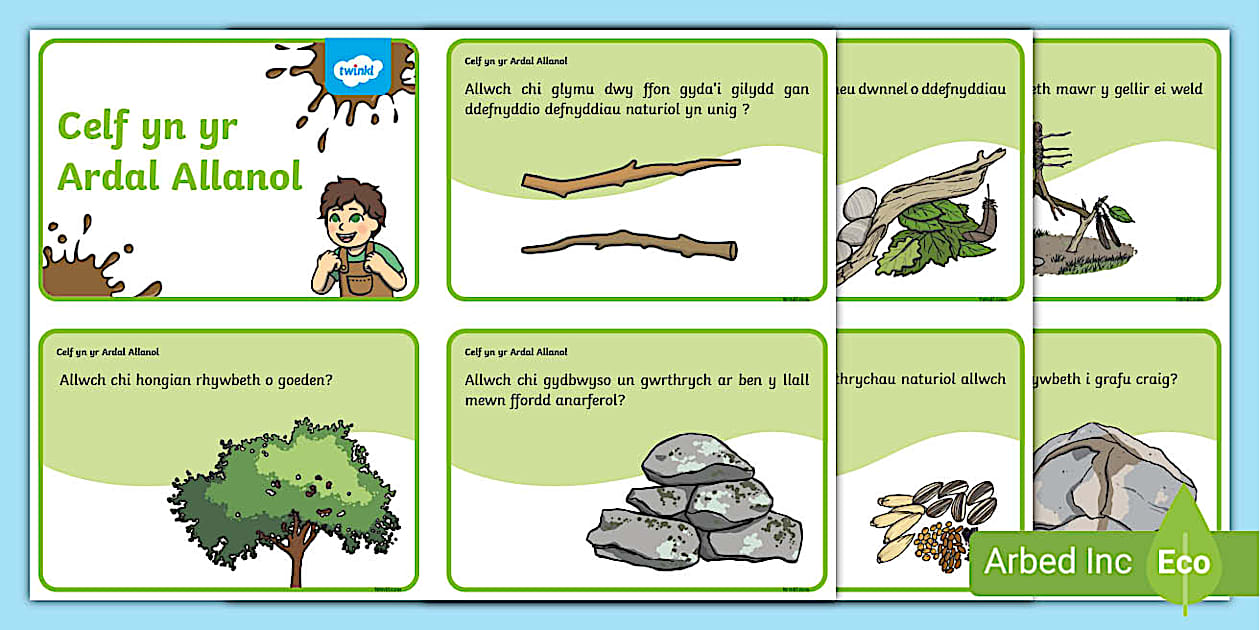 Cardiau Her Celf yn yr Ardal Tu Allan (Teacher-Made)