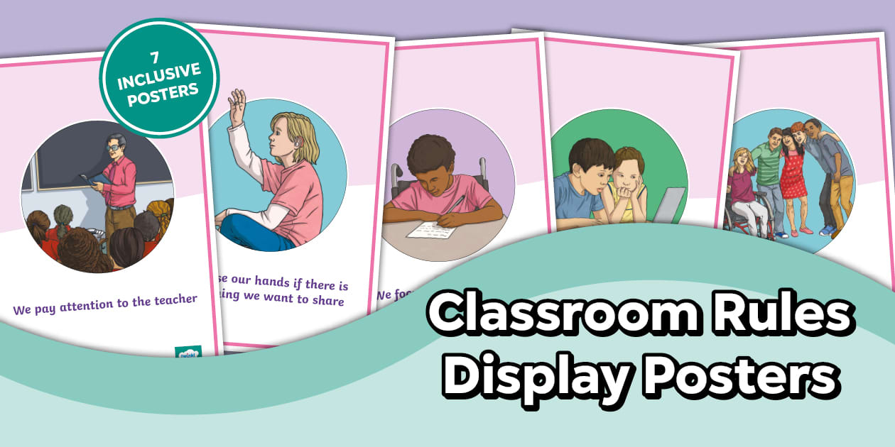 Classroom Rules Display Posters