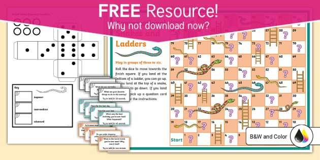 FREE Conversational Snakes and Ladders (teacher made)
