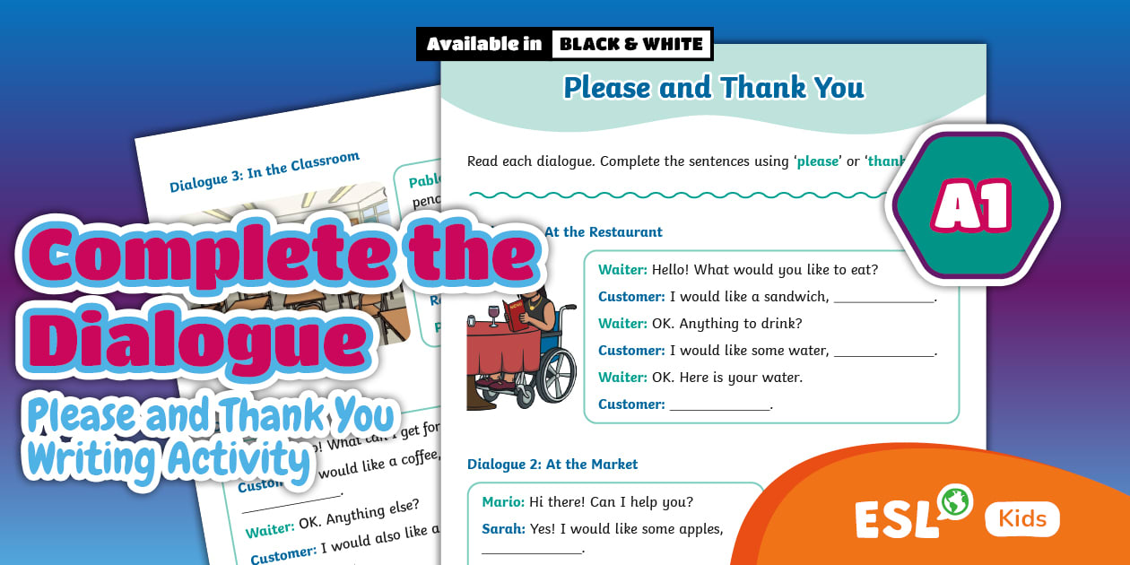 ESL Writing Activity for Kids {A1}